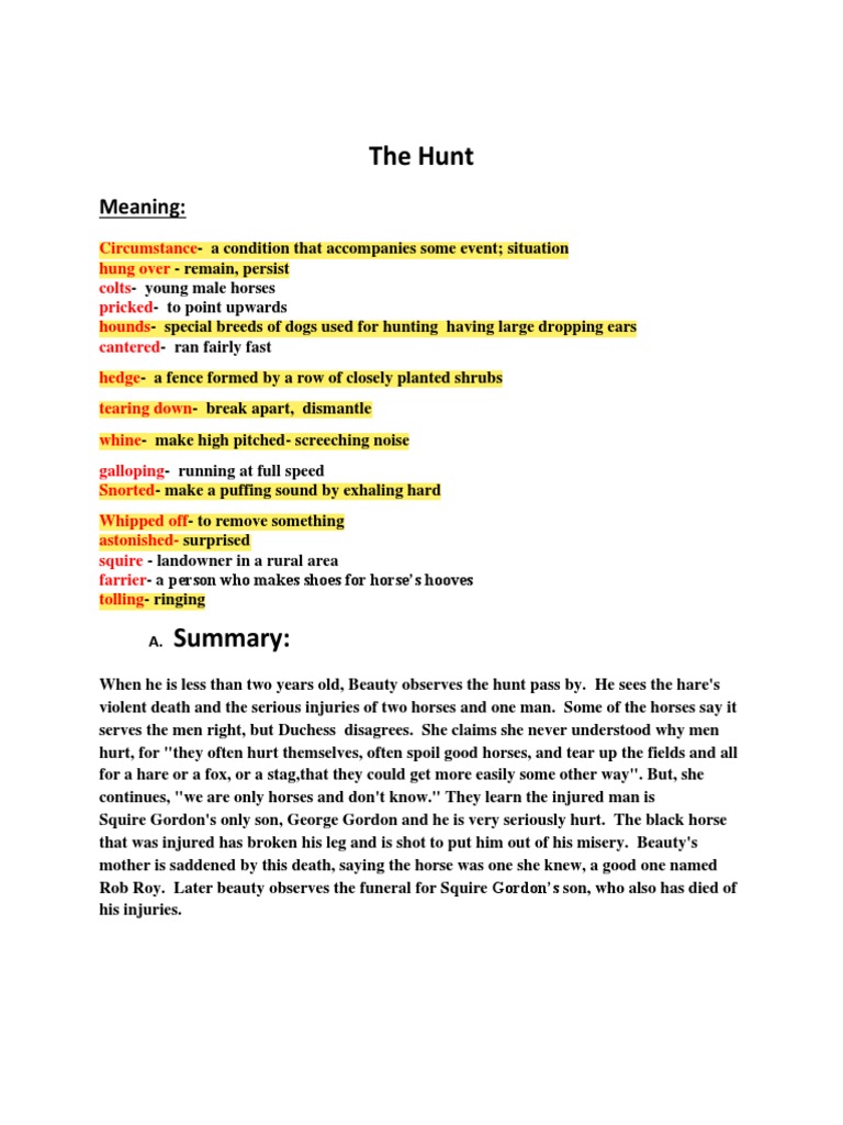 G-7 - The Hunt Notes | PDF | Hunting | Domesticated Animals