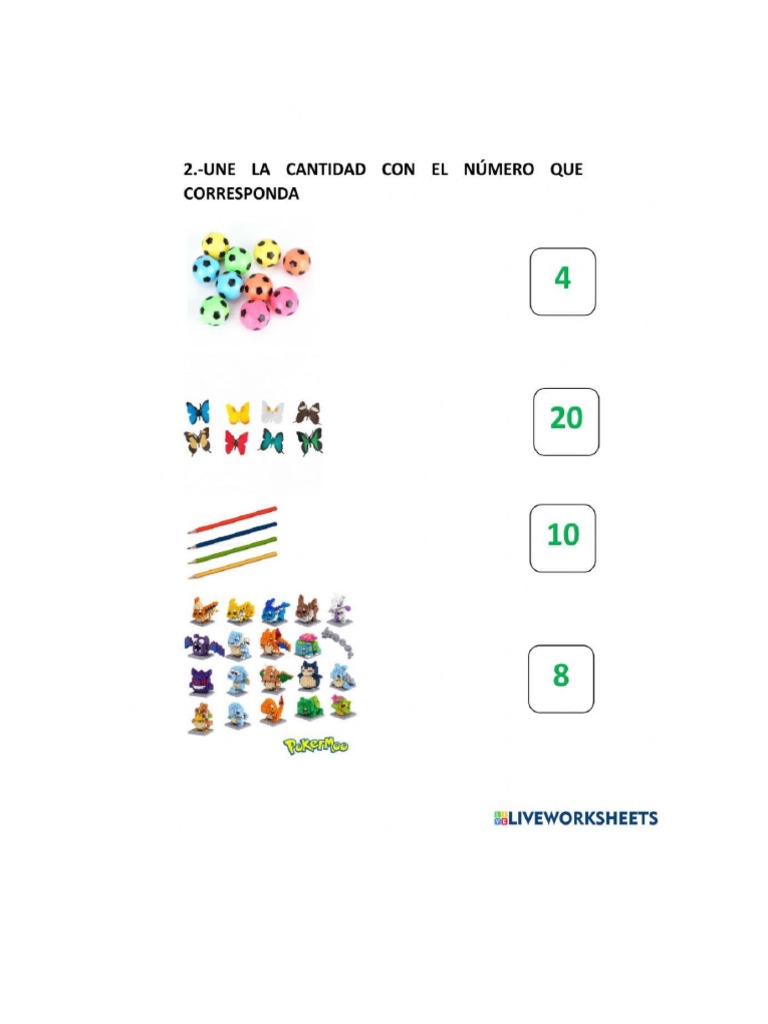 Números Hasta El 20 Práctica | PDF