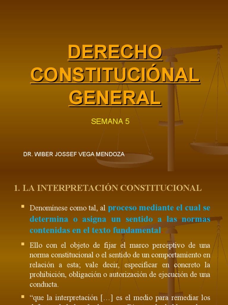 Semana 5 Derecho Constitucional General | PDF | Constitución | Razón