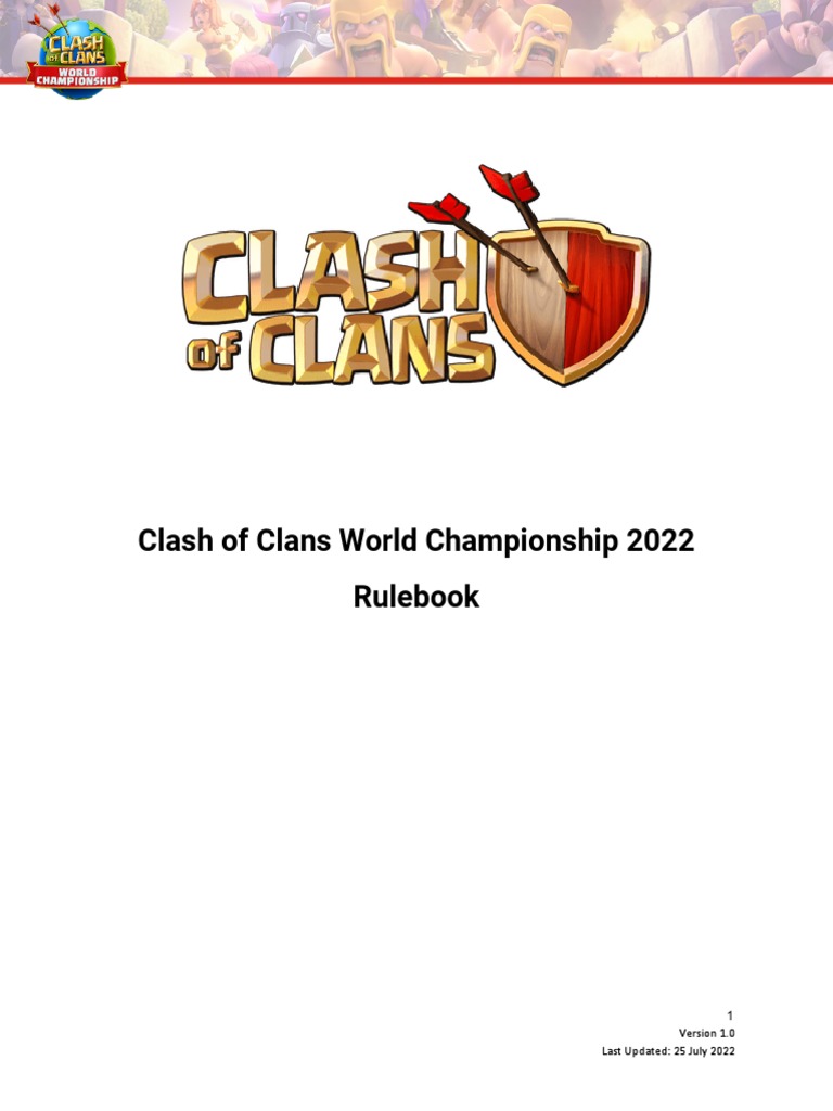 Clash of Clans World Championship 2022 Rules | PDF | Identity Document ...