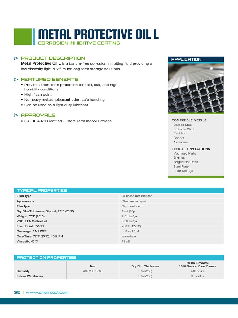 Metal Protective Oil | Download Free PDF | Corrosion | Steel