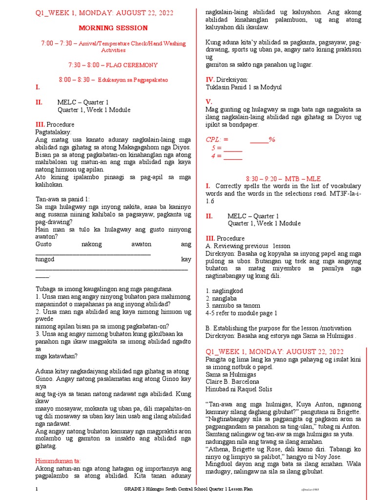 LP 3 - Q1 - W1 - AUGUST-22-2022 - Monday-55 | PDF