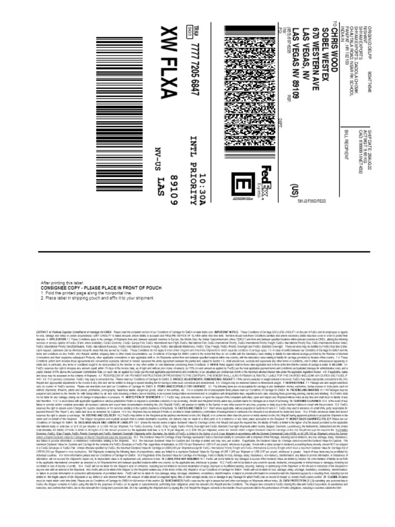 Shipment Invoice for Sobel Westex | PDF | Bill Of Lading | Cargo