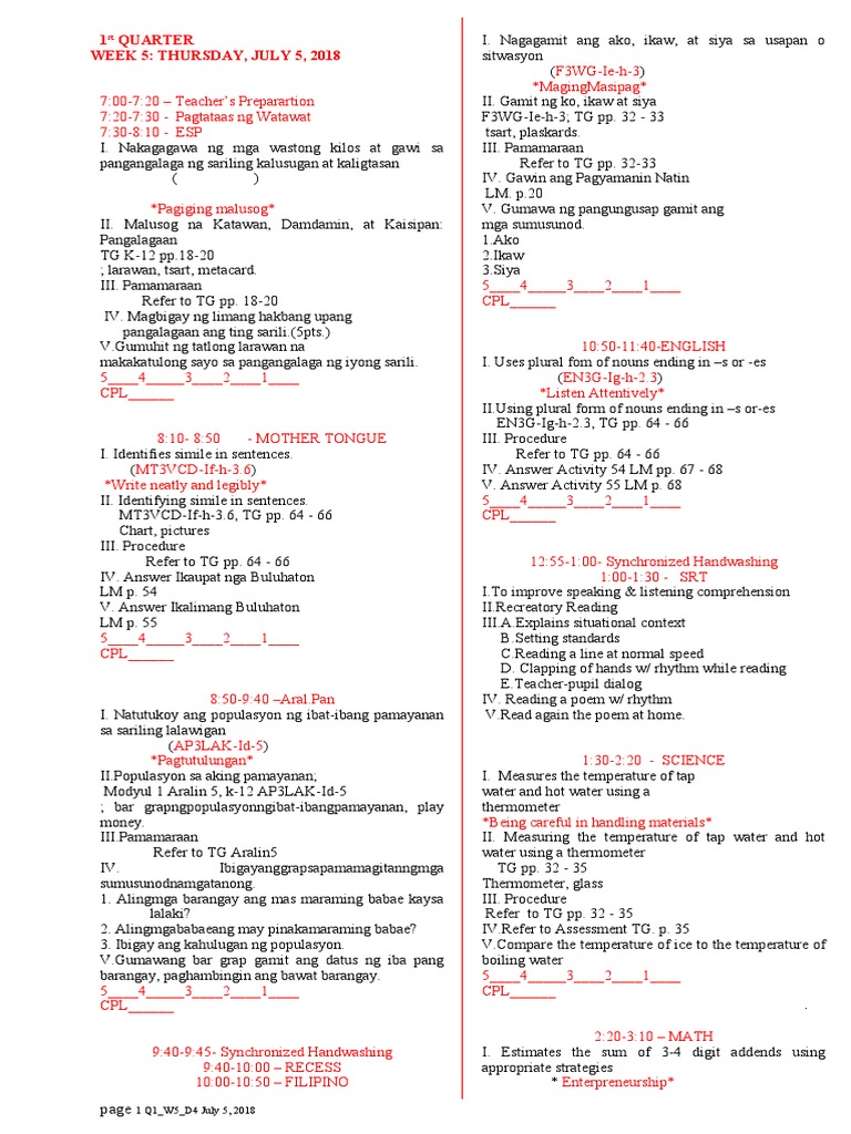 Q1 - W5 - D4 ALL SUB Copy Old LP July 5 | PDF | Thermodynamic Properties | Thermodynamics