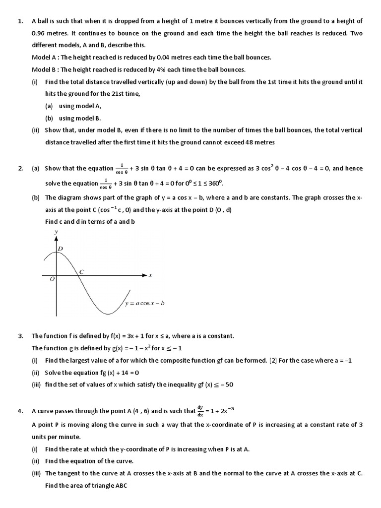 MIX 123 Pure Math | PDF | Equations | Plane (Geometry)