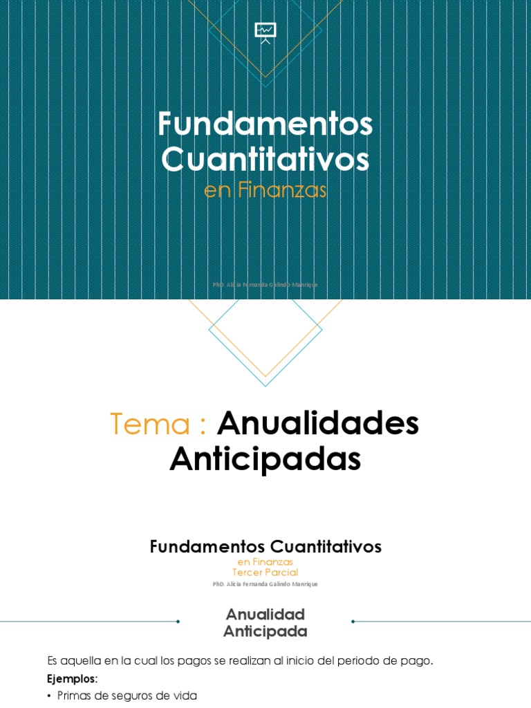 Tema 15 Anualidades Anticipadas | PDF | Servicios financieros | Comercio