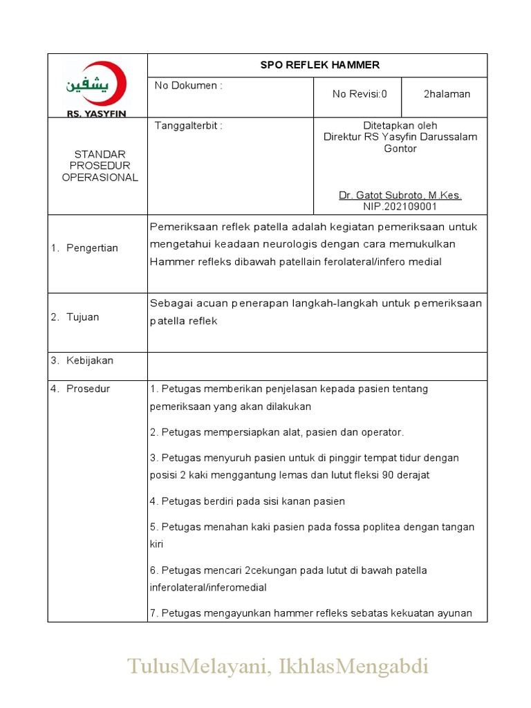Spo Reflek Hammer | PDF