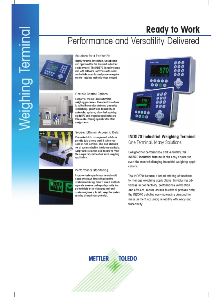 Weighing Indicator Ind570 | PDF | Usb | Programmable Logic Controller