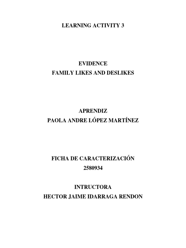 Learning Activity 3 | PDF
