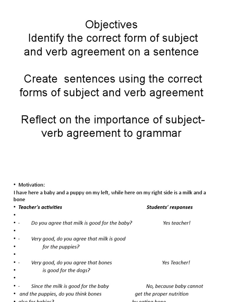 Subject Verb Agree | PDF | Subject (Grammar) | Grammatical Number