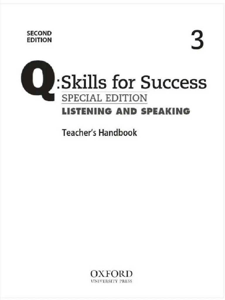Skills For Success 3 Listening and Speaking Teacher Handbook Answer Ke ...
