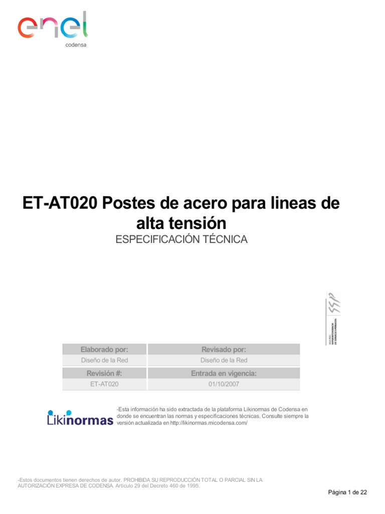 ET AT020 Postes de Acero para Lineas de Alta Tension | PDF | Soldadura ...