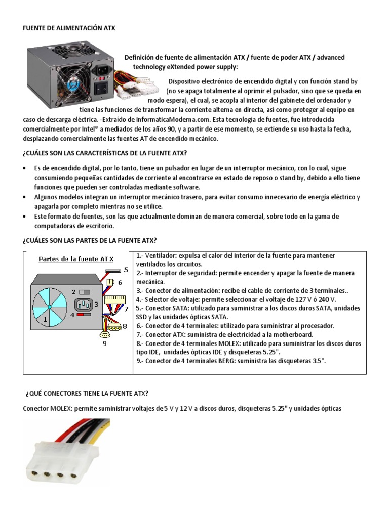 Fuente de Alimentación Atx 1234 | PDF | Fuente de alimentación ...