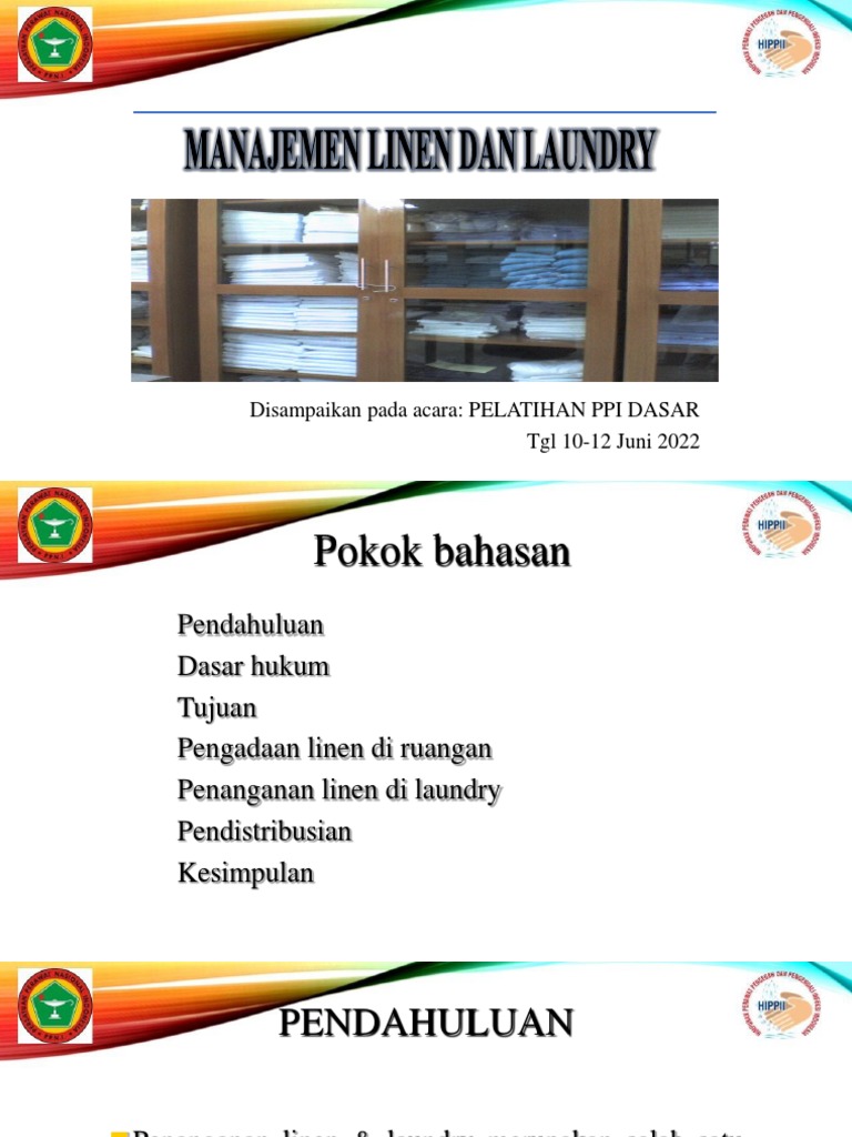 Manajemen Linen dan Laundry Rumah Sakit | PDF | Griya & Taman