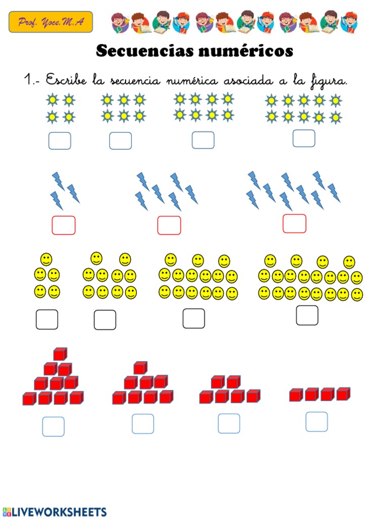 Secuencias Numéricos: 1.-Escribe La Secuencia Numérica Asociada A La ...