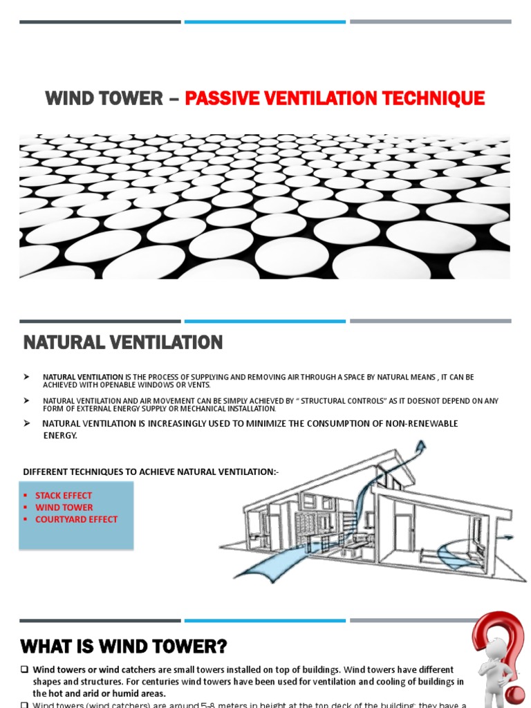 Wind Tower - Passive Cooling Technique | Download Free PDF | Ventilation (Architecture) | Wound