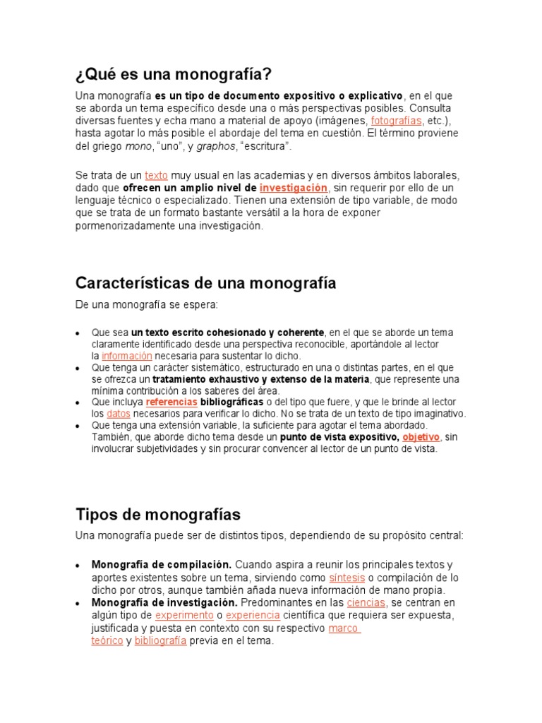 Guía Completa sobre Monografías | PDF | Experiencia | Ciencia cognitiva