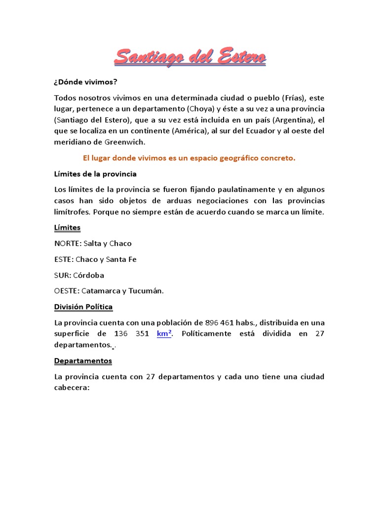 Cartilla de Santiago Del Estero | PDF | Los bosques | Naturaleza