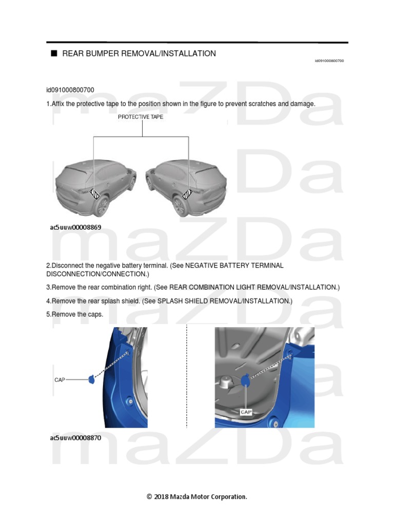 Rear Bumper Removal Installation | PDF