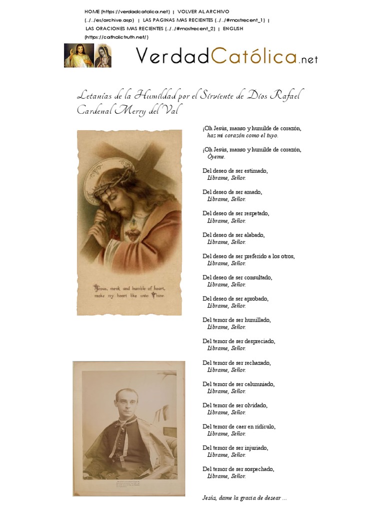 Las Letanías de La Humildad | PDF