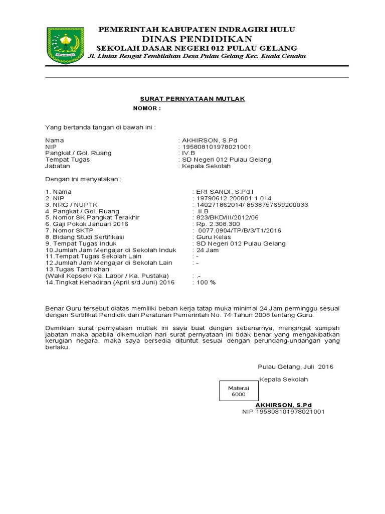 Pernyataan Mutlak | PDF