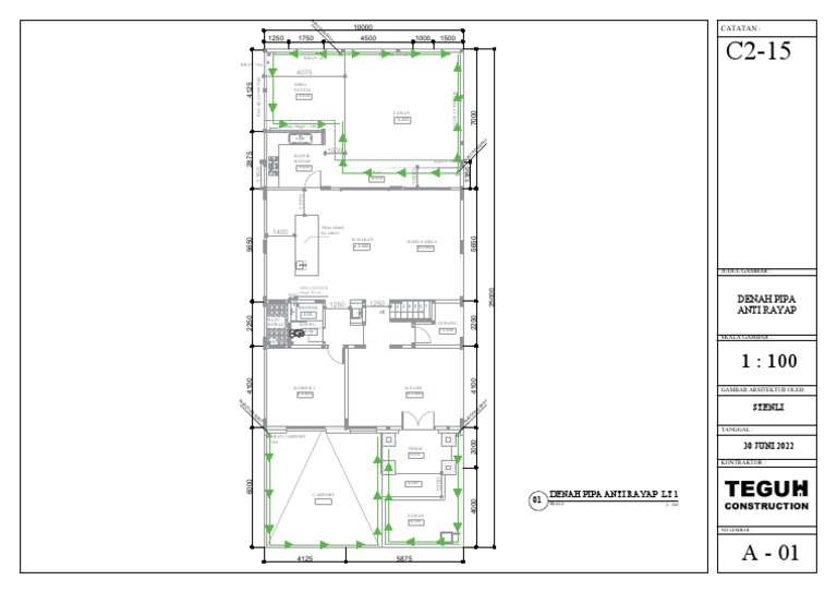 Denah Pipa Anti Rayap C2-15 | PDF