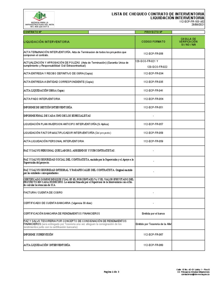 Comprehensive checklist for liquidating a construction project ...