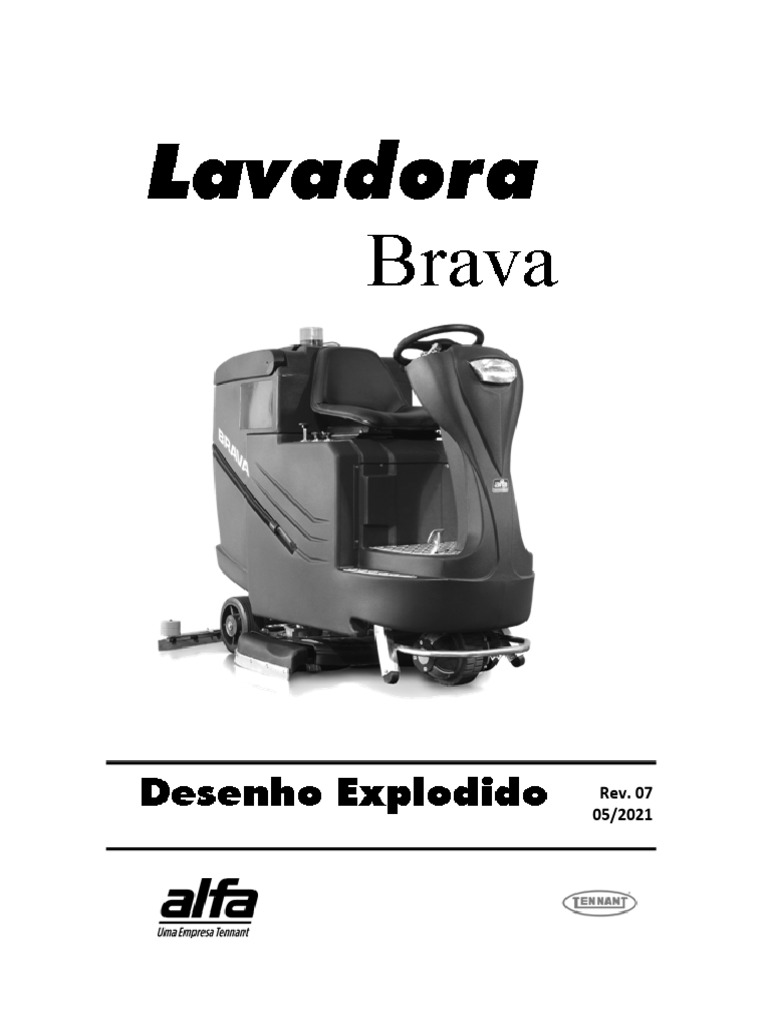 Manual de manutenção e peças de reposição para equipamento de limpeza ...