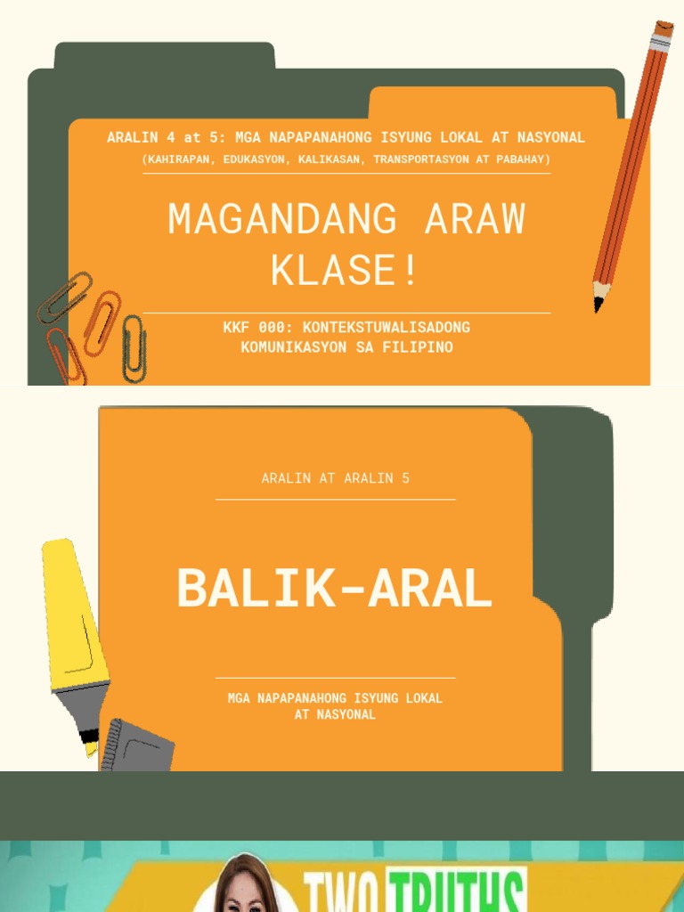 Aralin 5.2 Balik-Aral | PDF