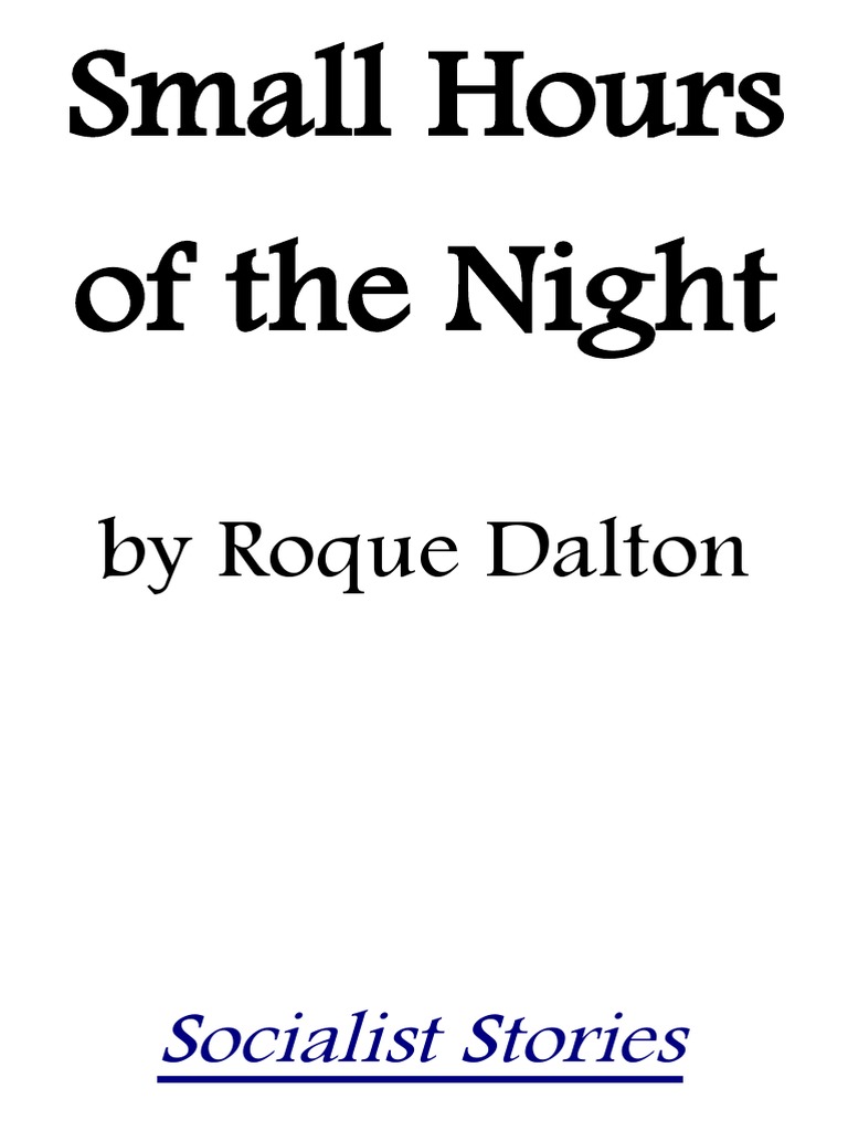 Small Hours of The Night - Roque Dalton | PDF
