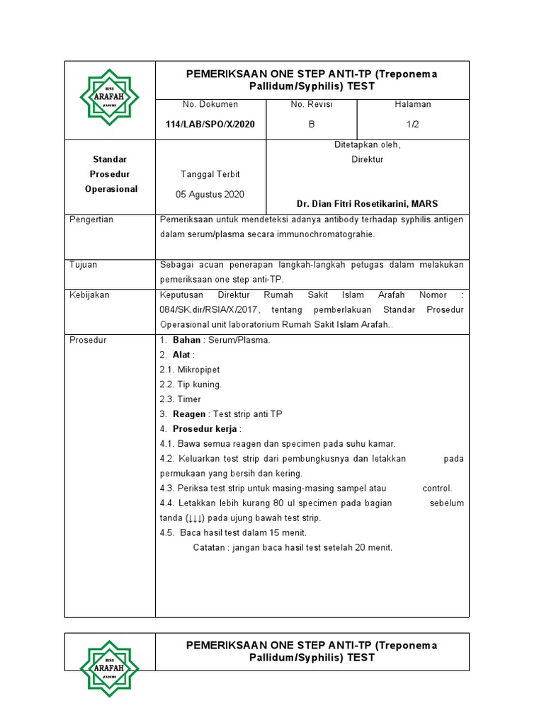 Pem One Step Anti TP | PDF