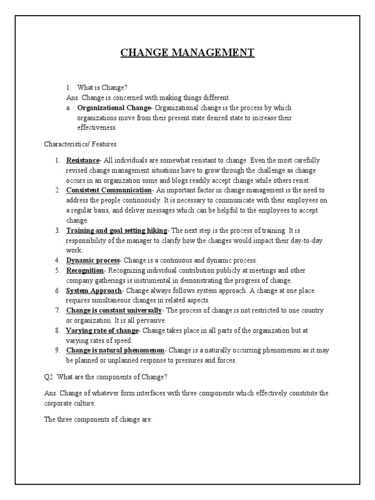 Change Management | PDF | Organizational Culture | Change Management