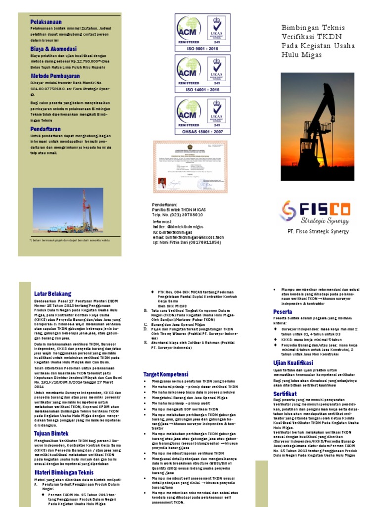 Brosur Bimtek Daring Fisco | PDF