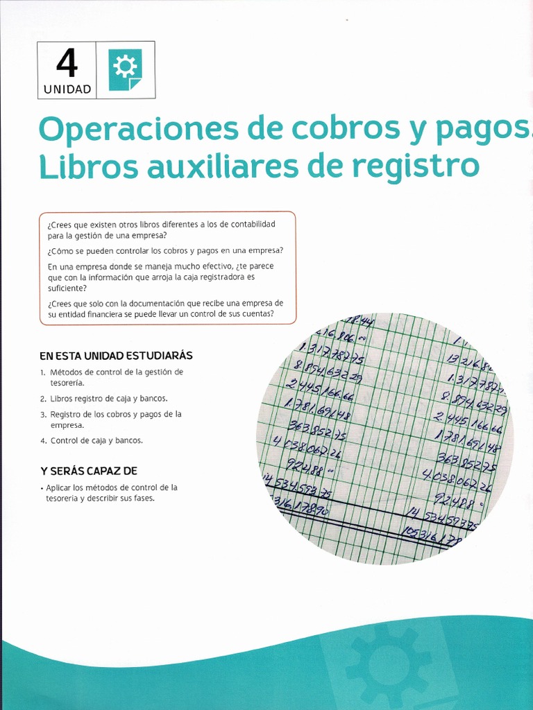 T4. Operaciones de Cobros y Pagos. Libros Auxiliares de Registro | PDF