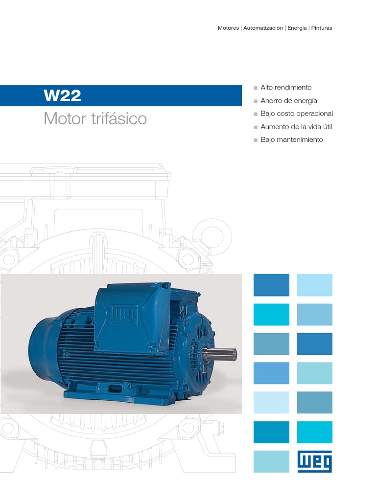 06-W22 - Motor Trifásico | PDF | Rodamiento (Mecánico) | Uso eficiente de energía