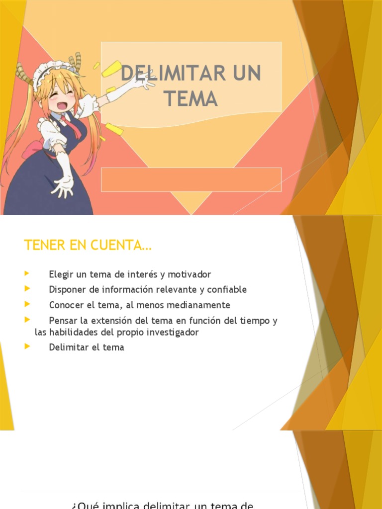 Cómo Delimitar un Tema de Investigación | PDF | Crecimiento personal y ...
