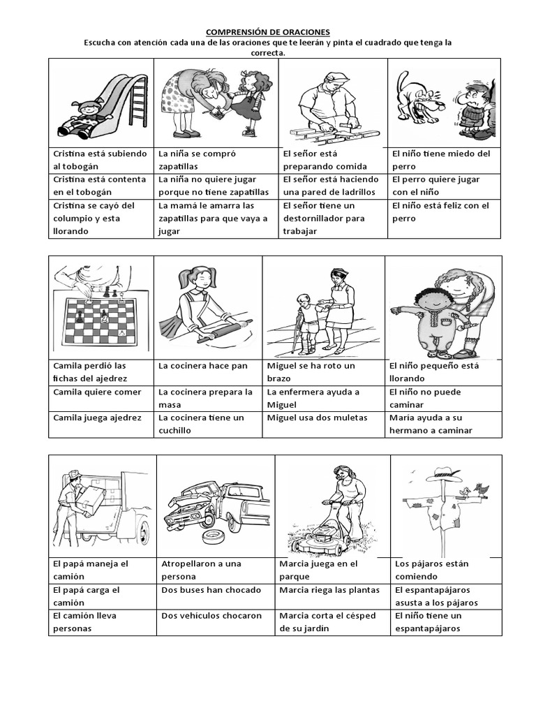 Comprension de Oraciones | PDF