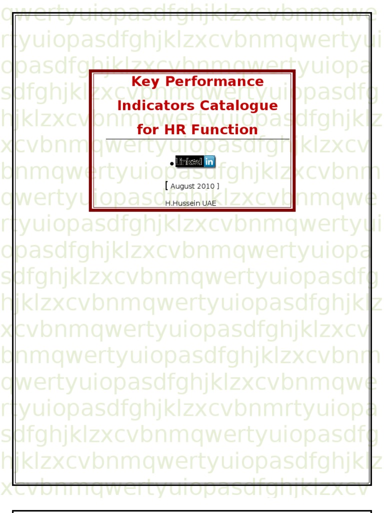 HR Key Performance Indicators Guide | PDF