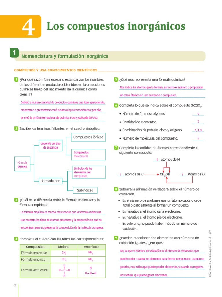 4TA UNIDAD Los Compuestos Inorganicos | PDF | Compuestos químicos | Química