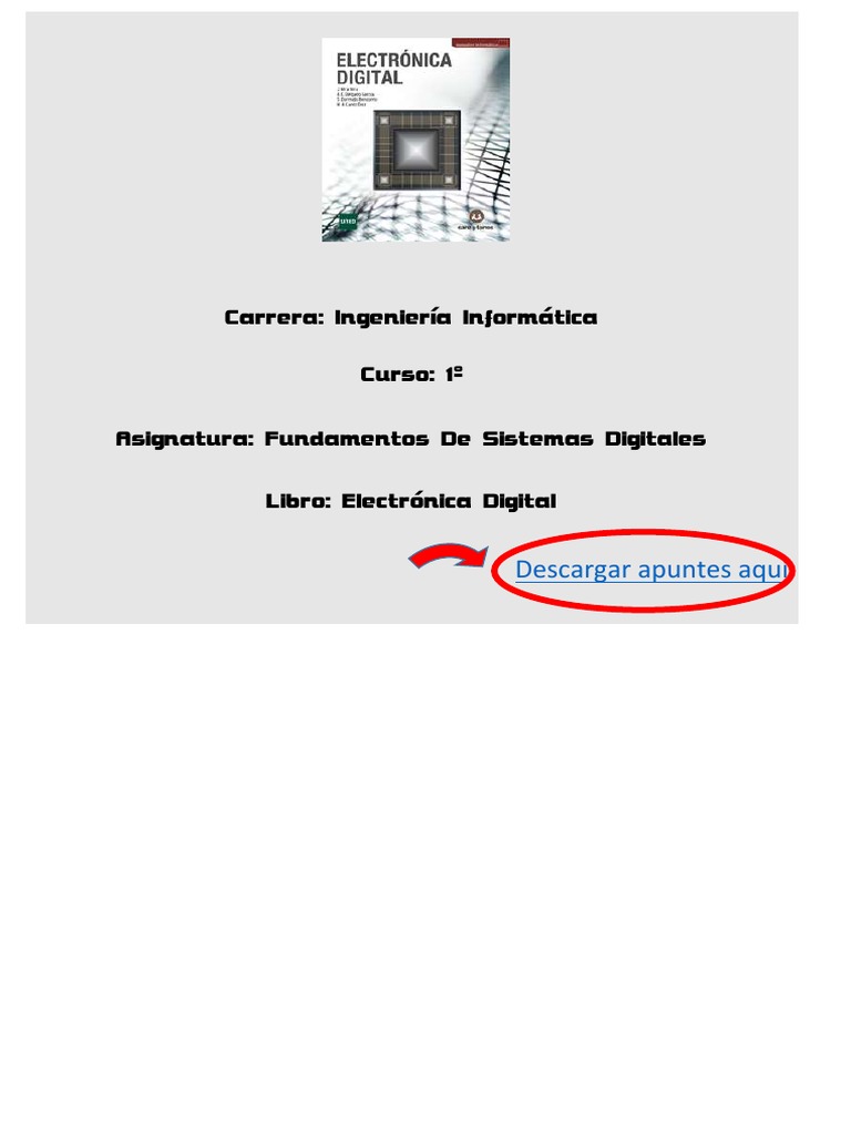 Fundamentos de Sistemas Digitales UNED | PDF