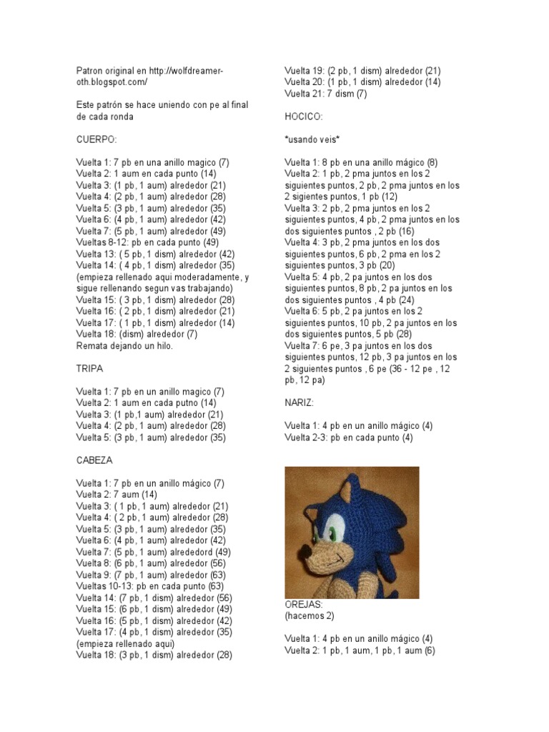 Patron Original Sonic | PDF