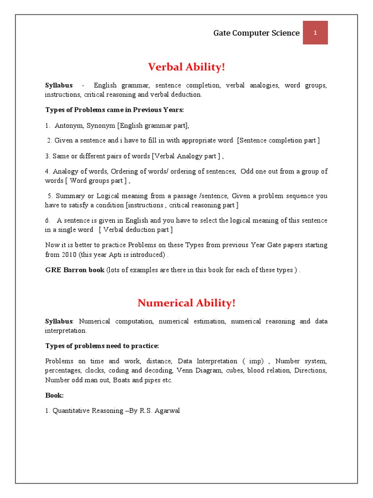 Gate CSE What To Study | PDF | Relational Model | Databases