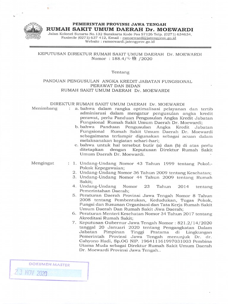 Panduan Pengusulan Angka Kredit Jabatan Fungsional Prawat Dan Bidan 1 | PDF