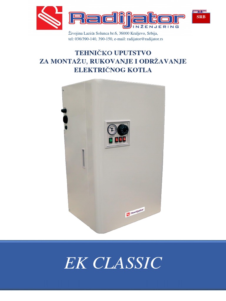 EK Classic Tehnicko Uputstvo SRB | PDF