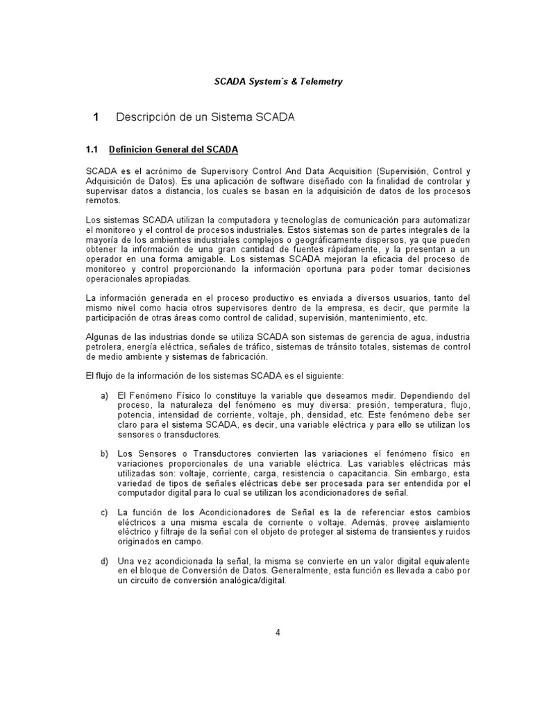 Scada I | PDF | Scada | Ingenieria Eléctrica