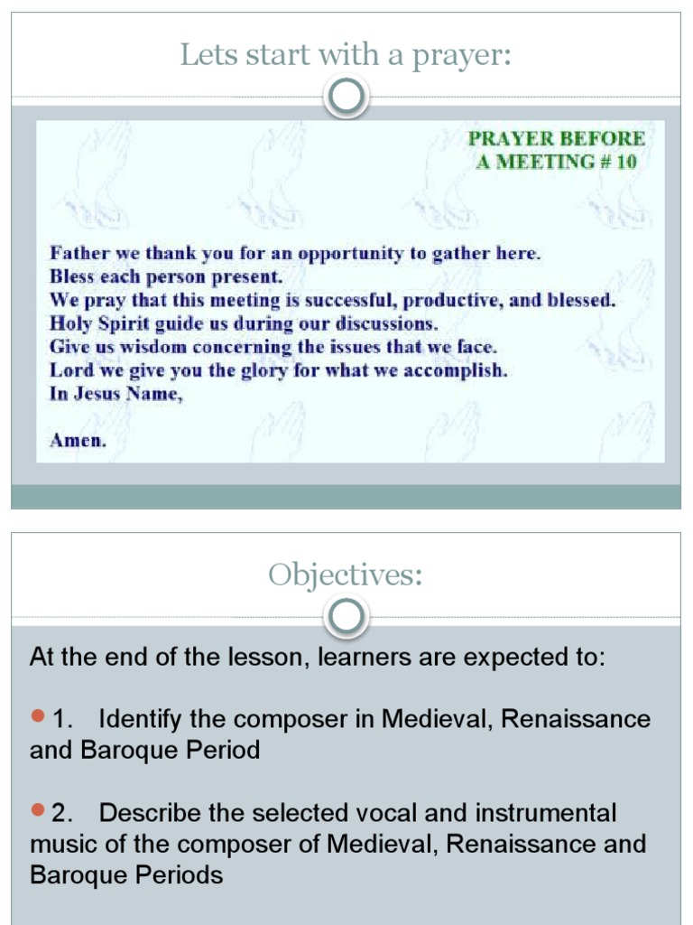 Composers of Medieval Renaissance and Baroque Era Day 2 Autosaved ...