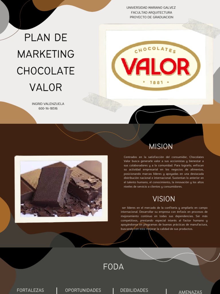 Plan de Marketing Chocolates Valor | PDF | Producto (Negocio) | Chocolate