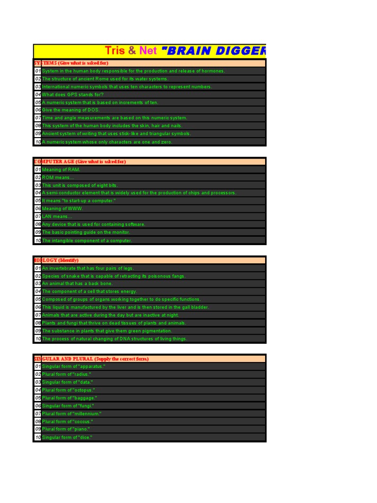 "Brain Diggers": SYSTEMS (Give What Is Asked For) | PDF | Earth | Water