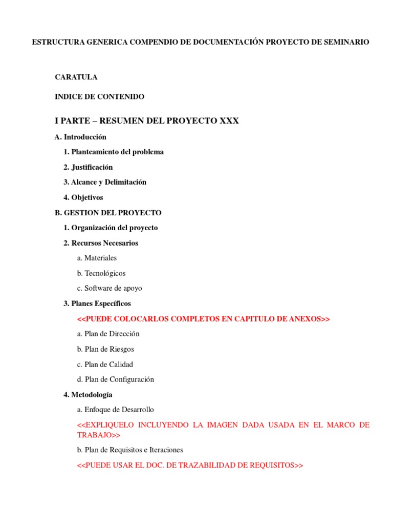 Estructura Documentacion Proyectos | PDF | Diseño | Software