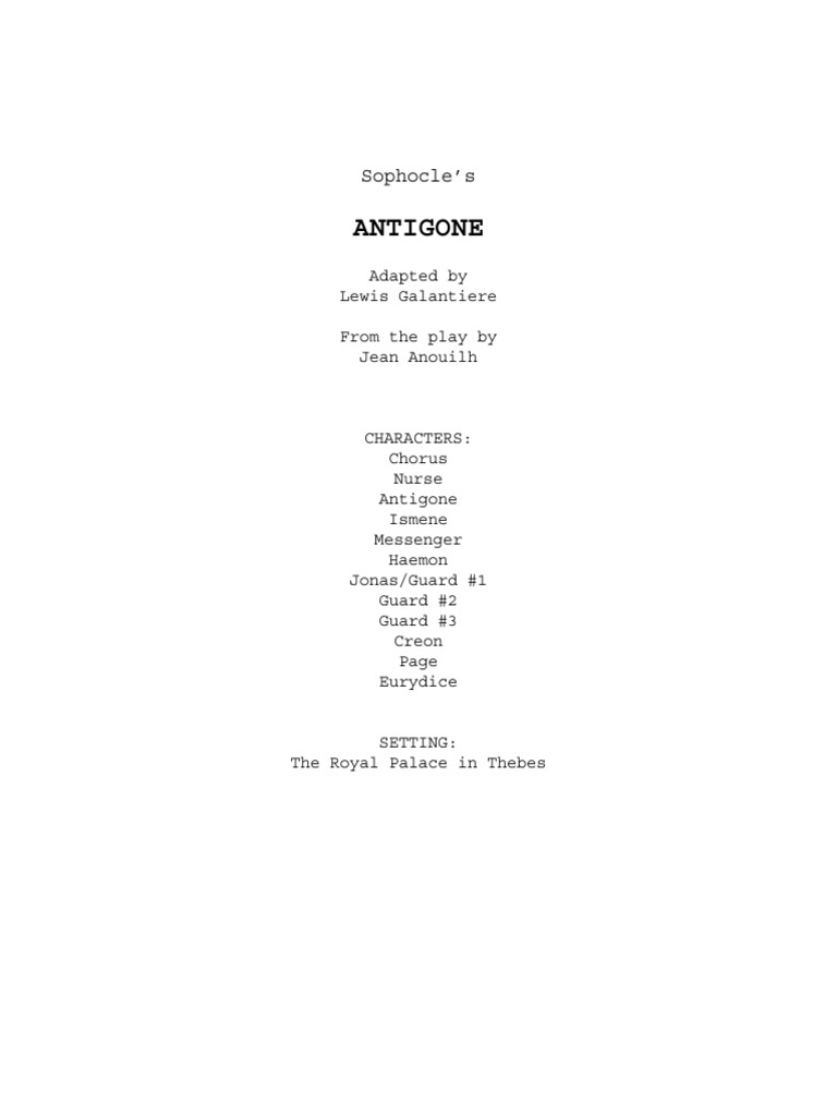 Antigone | PDF | Oedipus | Ancient Thebes (Boeotia)